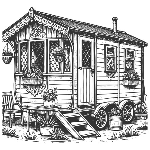 Line Drawing Camper Vector Images (over 740)