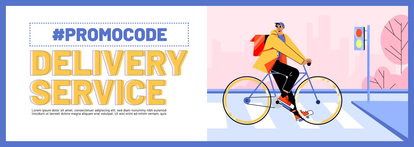 Coupon with promo code for delivery service Vector Image