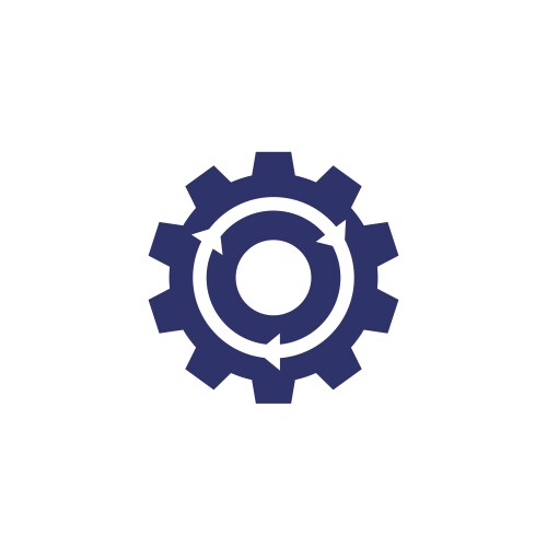 Engineering icon gear and wrench service symbol Vector Image