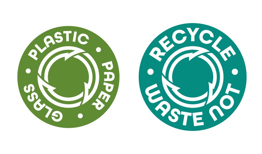 Switching to zero-waste lifestyle green circle Vector Image