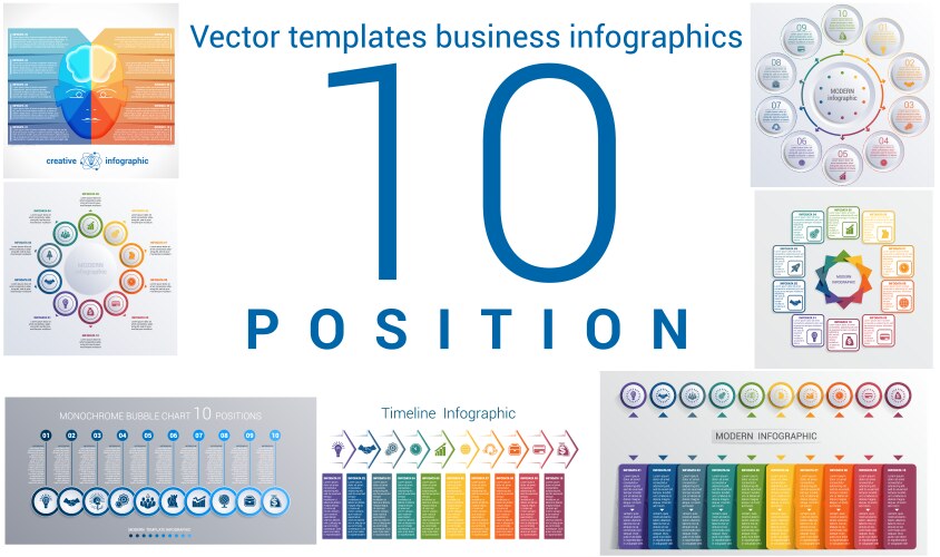 Business infographics origami style Royalty Free Vector