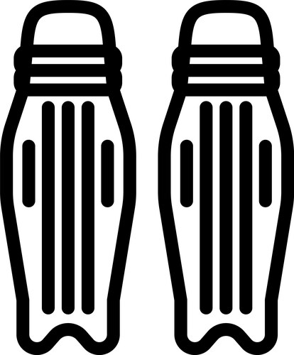 Simple black and white icon of leg braces used Vector Image