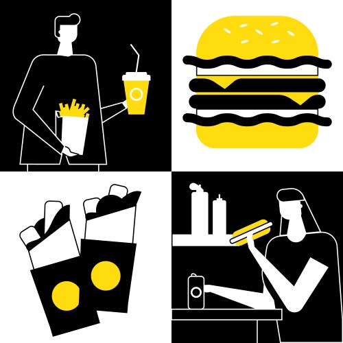 Boy Eating Junk Food Vector Images (over 620)