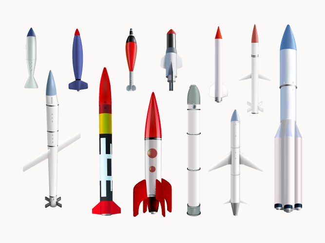 Bombs realistic set Royalty Free Vector Image - VectorStock