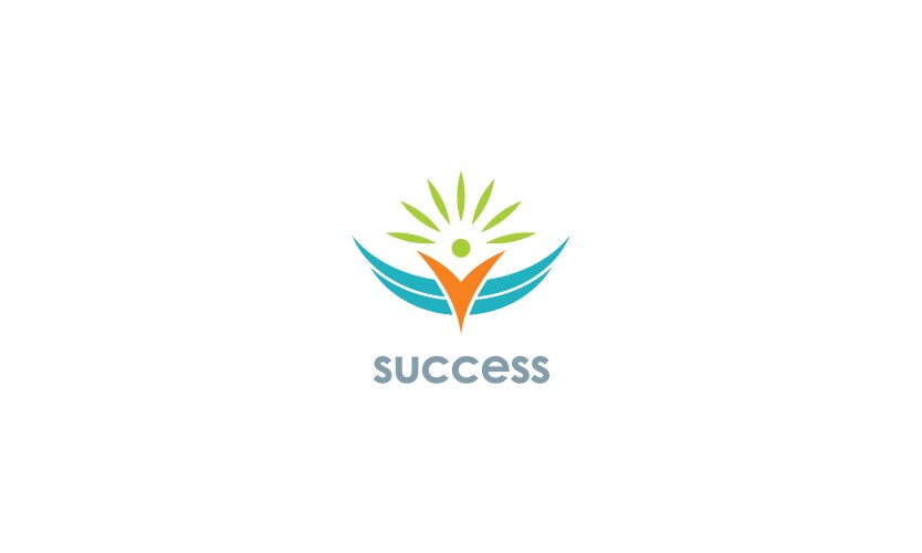 Unity people success logo design template Vector Image