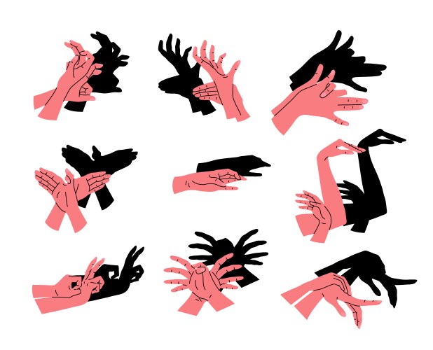 Hand shadows wolf Vector Images & Graphics for Commercial Use | VectorStock