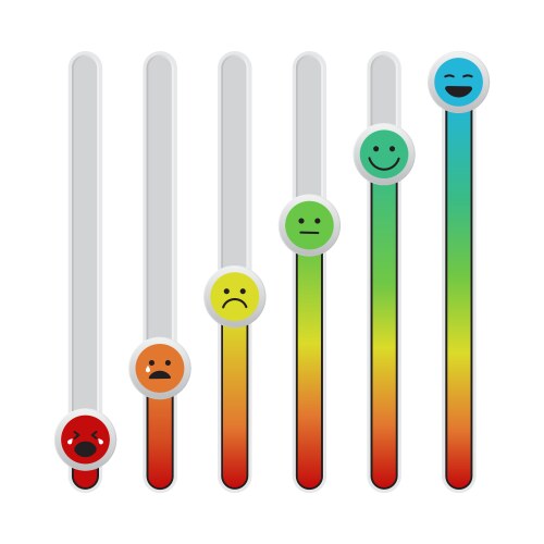 Customer satisfaction graph showing increasing Vector Image