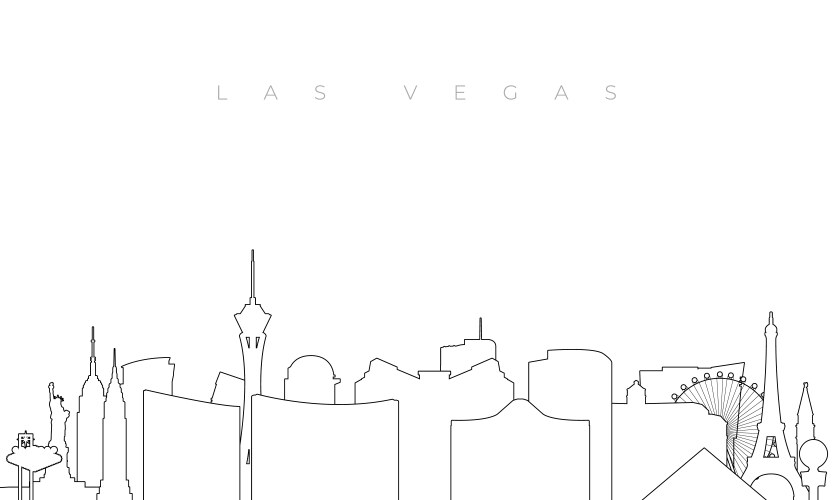 Las Vegas Skyline Outline Vector Images (89)