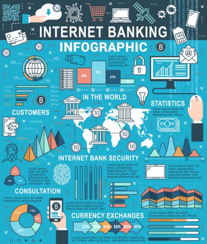 Banking services infographic Royalty Free Vector Image