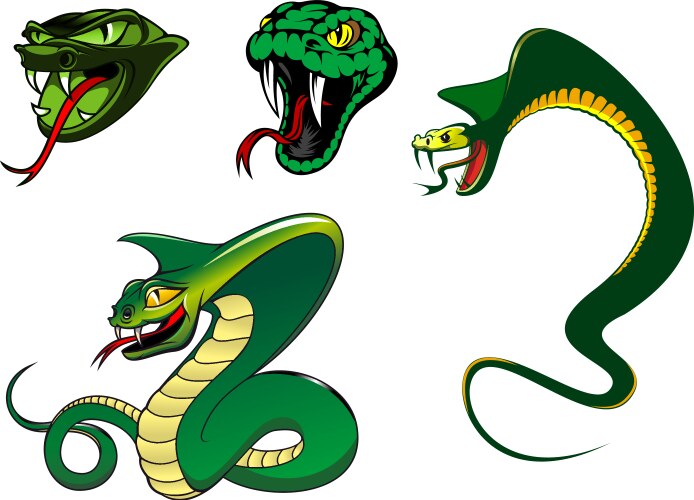 Cartoon snake isolated Royalty Free Vector Image