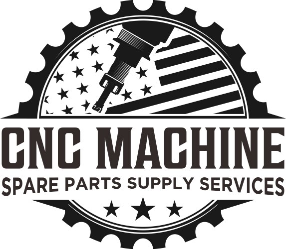 Cnc machine modern technology logo Royalty Free Vector Image