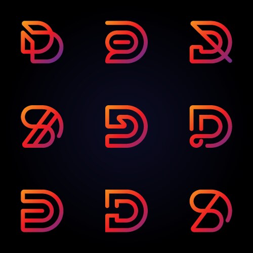 Letter D Colors Logo Vector Images (over 7,200)