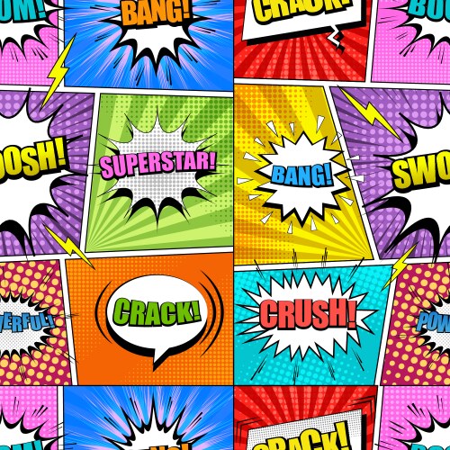 Comic book elements collection Royalty Free Vector Image
