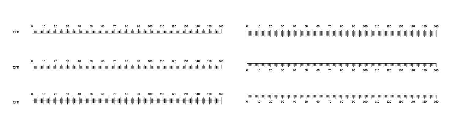Vertical meter ruler Royalty Free Vector Image