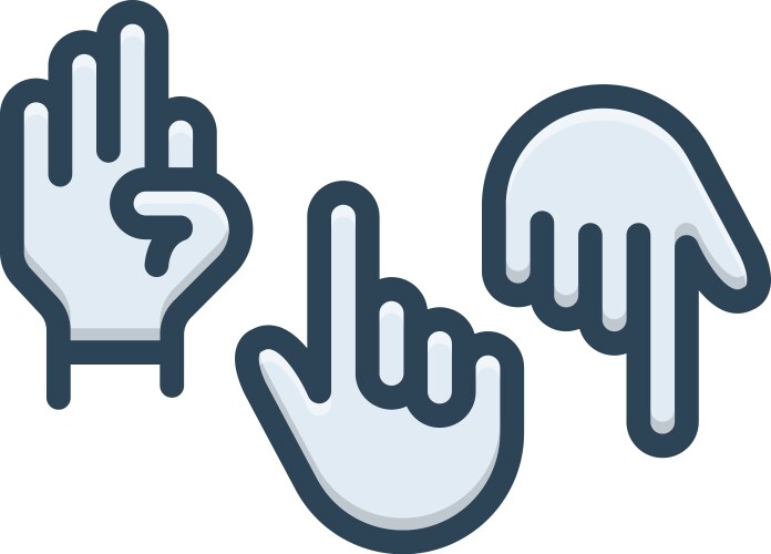 Sign language Royalty Free Vector Image - VectorStock