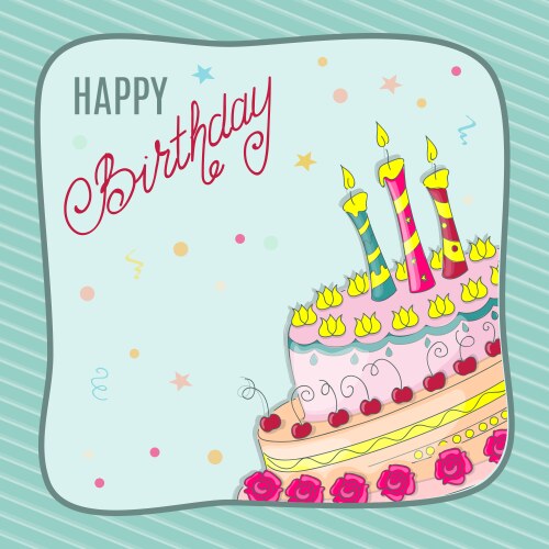 Birthday cake Royalty Free Vector Image - VectorStock