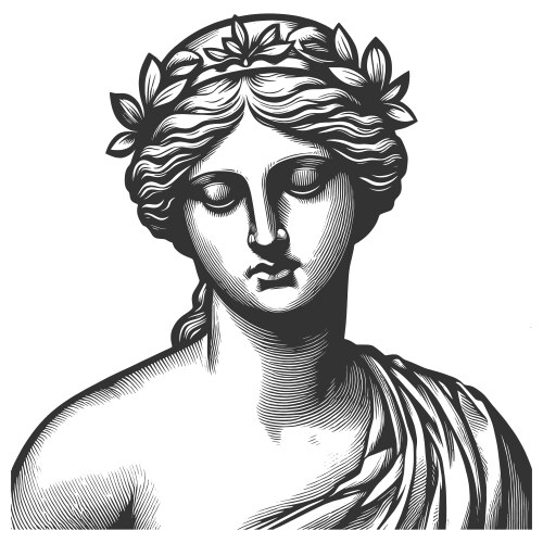 Classical goddess statue Royalty Free Vector Image