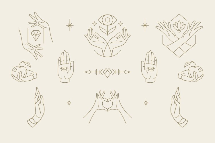 Cartoon hands set Royalty Free Vector Image - VectorStock