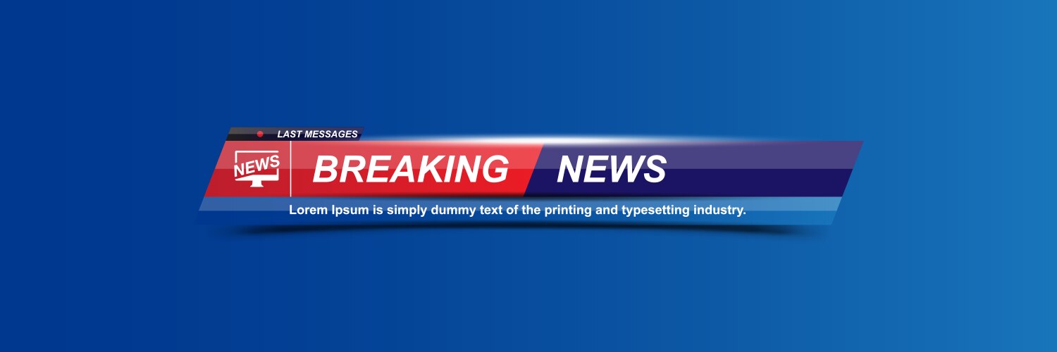 Breaking news title template Royalty Free Vector Image