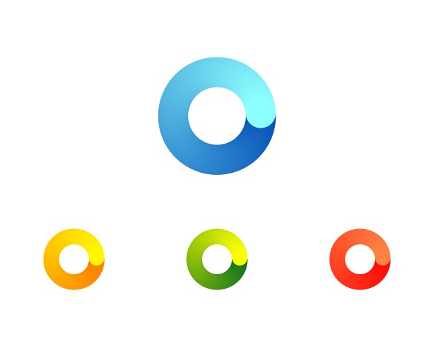 Collection loading bar status icon set of loaded Vector Image