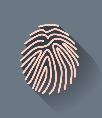 Fingerprint Of A Person Biometric Royalty Free Vector Image