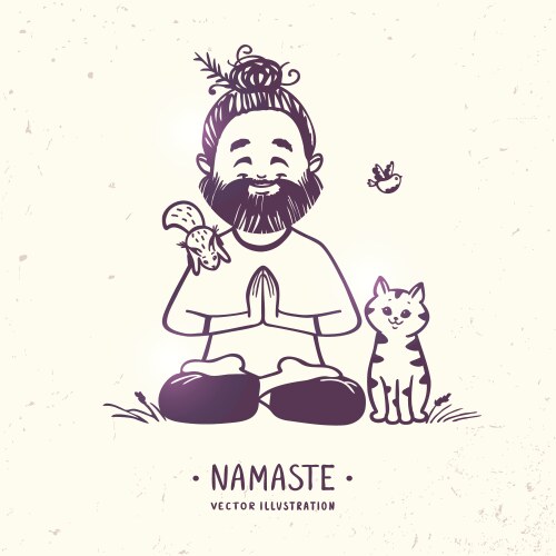 Namaste Vector Images & Graphics for Commercial Use | VectorStock