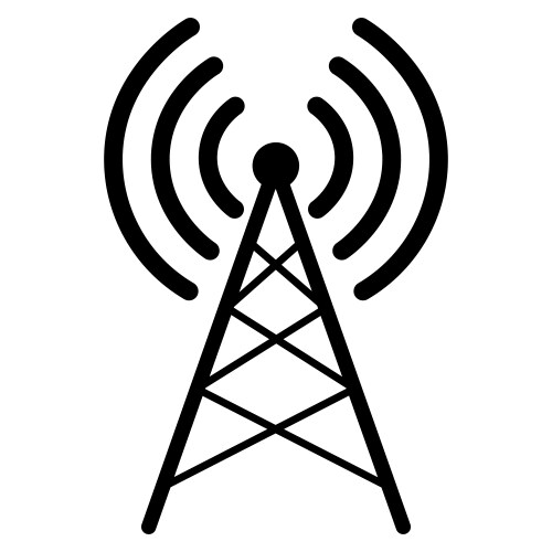 Radio antenna component icon Royalty Free Vector Image