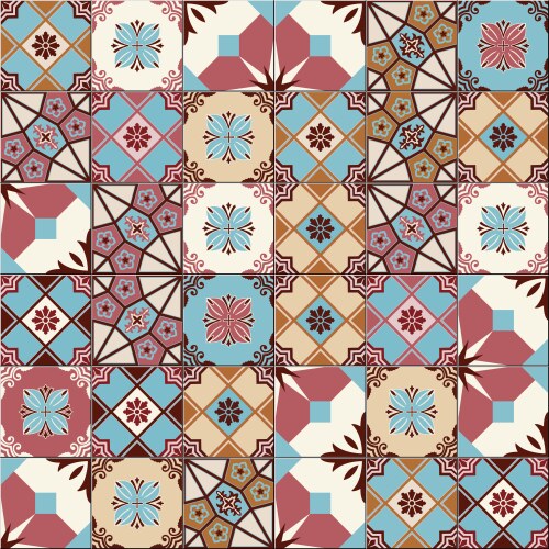 Seamless moroccan tiles Royalty Free Vector Image