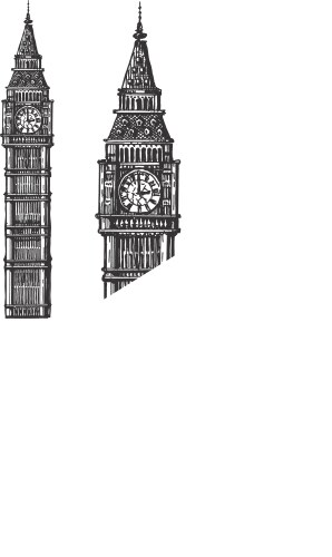 Detail big ben tower london symbol england Vector Image