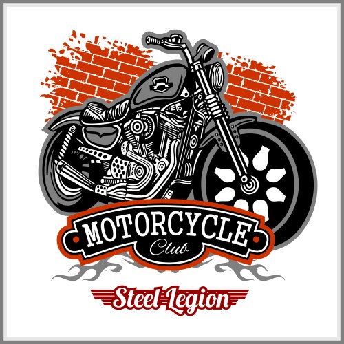 Chopper motorcycle typography - t-shirt Royalty Free Vector