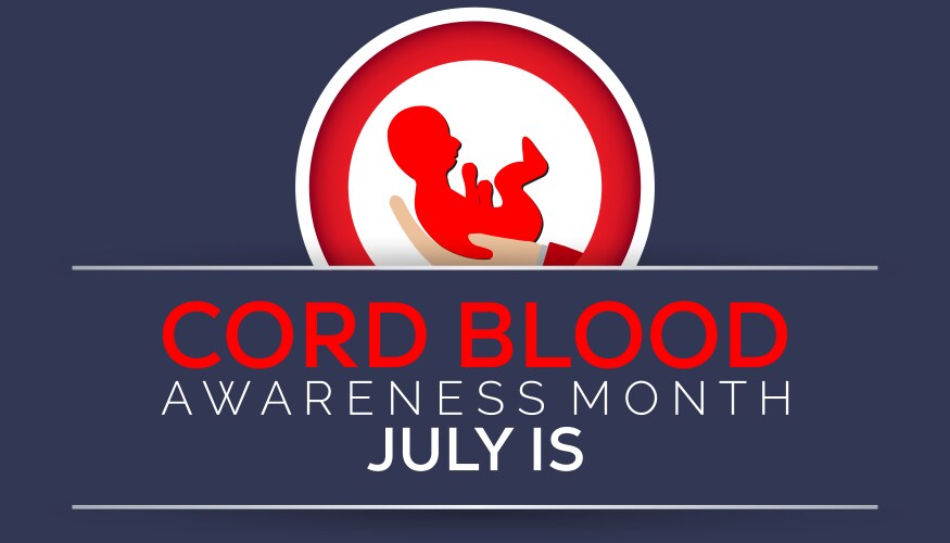 Cord blood awareness month Royalty Free Vector Image