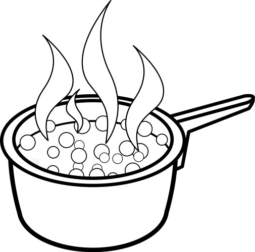 Boiling pot Royalty Free Vector Image - VectorStock