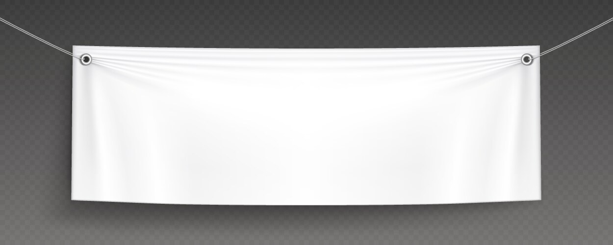 Blank fabric banner Royalty Free Vector Image - VectorStock
