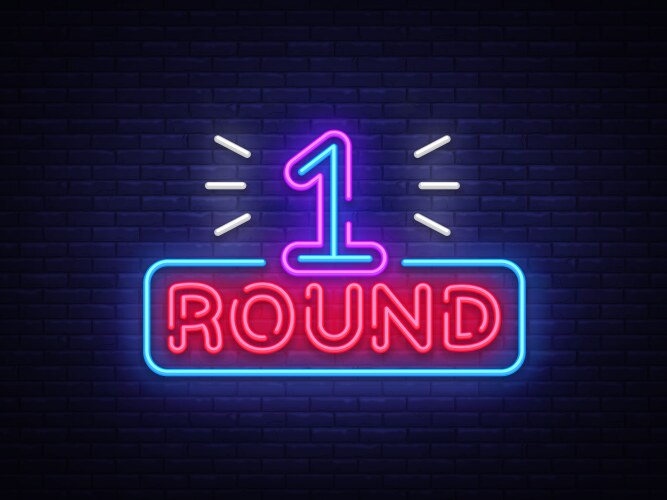 Retro neon cinema sign on brick wall background Vector Image