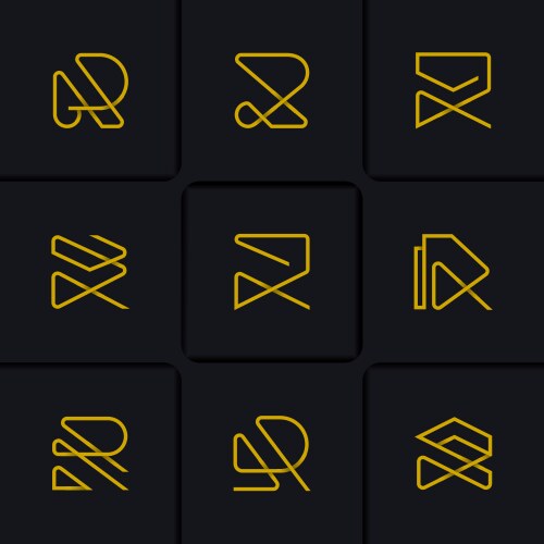 Yin yang abstract line art logo Royalty Free Vector Image