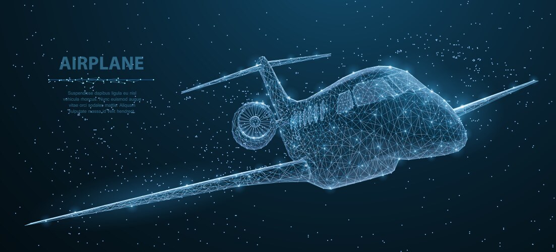 Airplane Wireframe Vector Images (over 1,000)