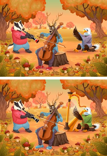 Spot the differences Royalty Free Vector Image