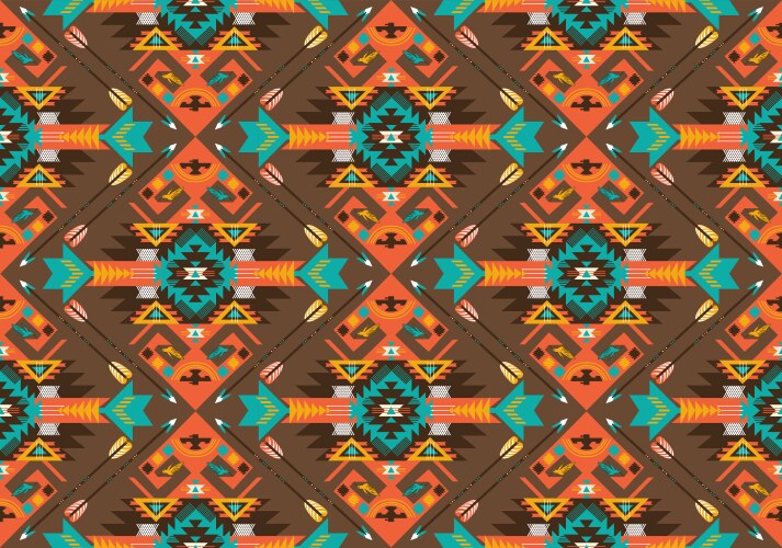 Ethnic print pattern background Royalty Free Vector Image