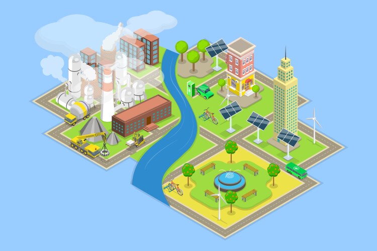 3d Isometric Flat Conceptual Royalty Free Vector Image