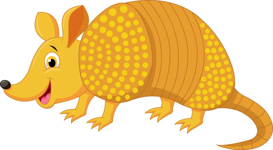Funny armadillo cartoon Royalty Free Vector Image