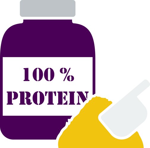 Cute cartoon protein spoon Royalty Free Vector Image