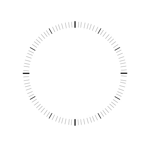 Mechanical clock template watch and timepiece Vector Image