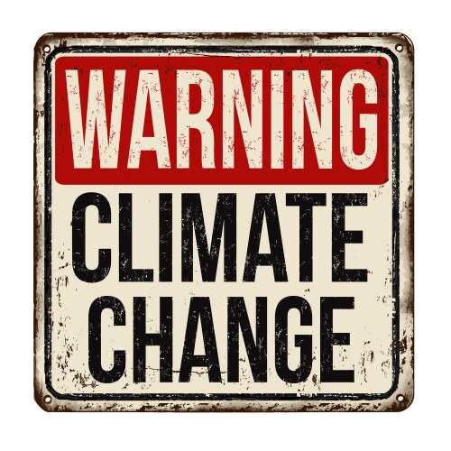 Global warning climate change vintage rusty metal Vector Image