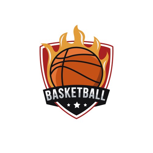 Logo for basketball Royalty Free Vector Image - VectorStock