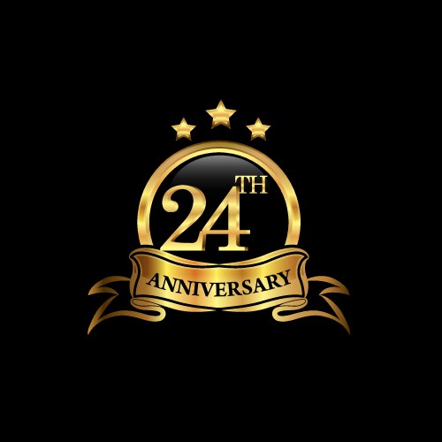 25 years anniversary celebration logotype Vector Image