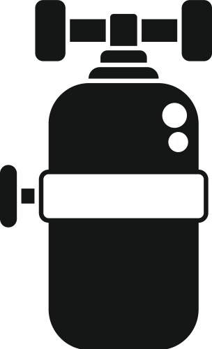 Double oxygen tank icon simple style Royalty Free Vector