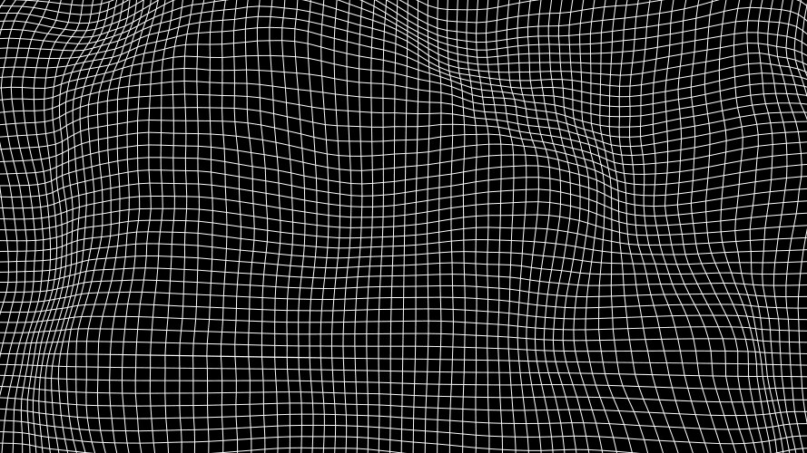 Distorted grid shapes isolated retrofuturistic Vector Image