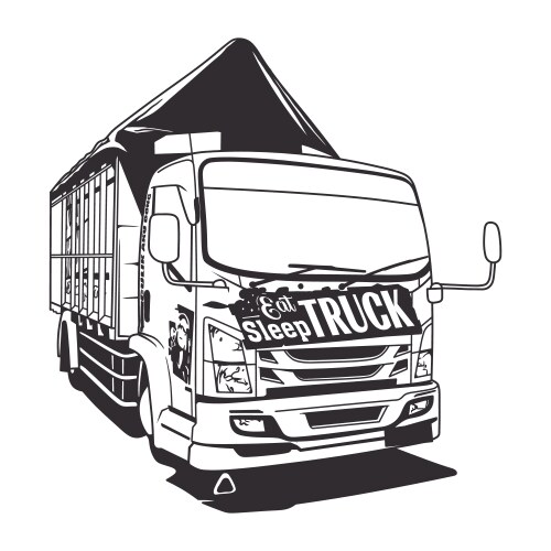 Cargo transport truck Royalty Free Vector Image