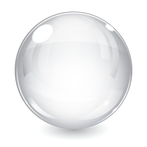 Realistic white sphere Royalty Free Vector Image