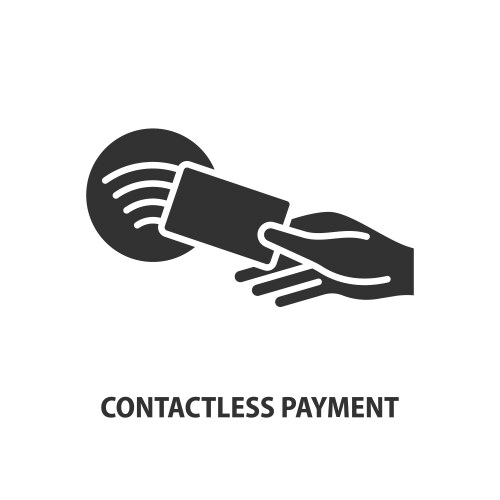 Contactless payment logo wireless Royalty Free Vector Image